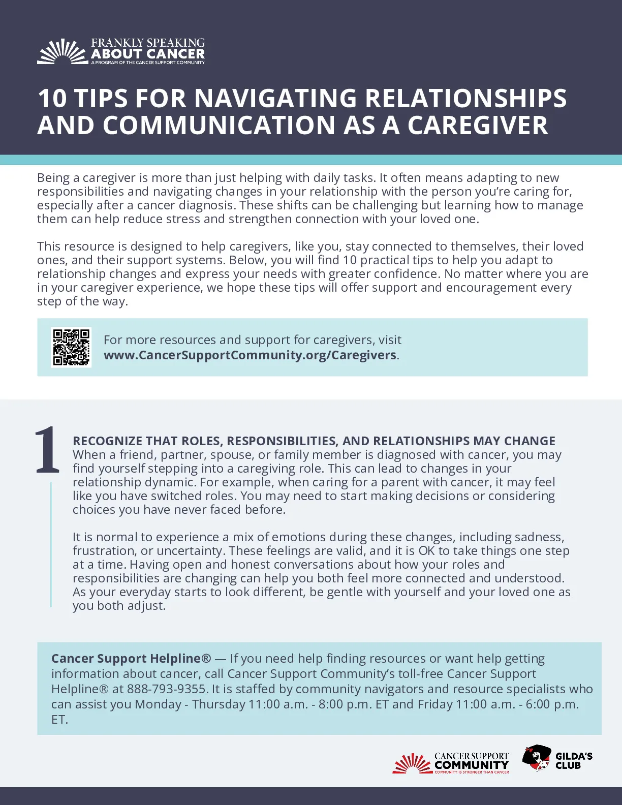 Caregivers | Cancer Support Community