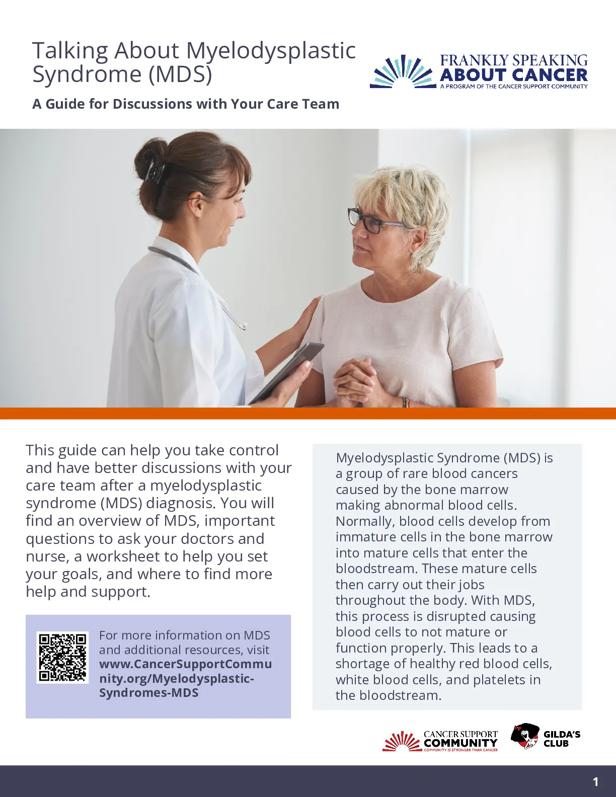 Myelodysplastic Syndromes (MDS) | Cancer Support Community